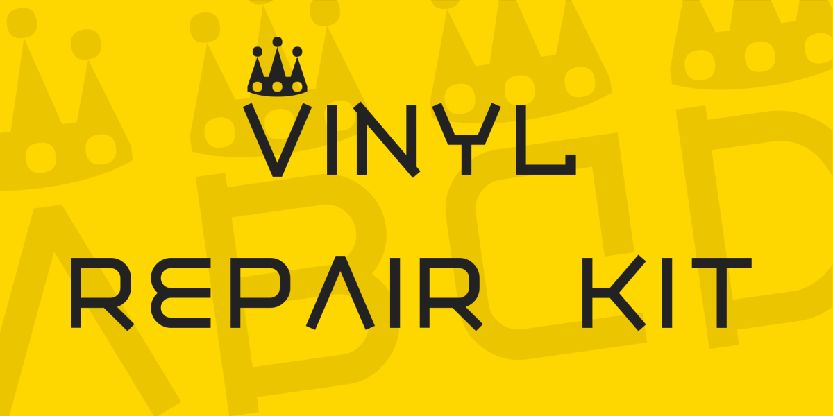 Vinyl repair kit Font · 1001 Fonts