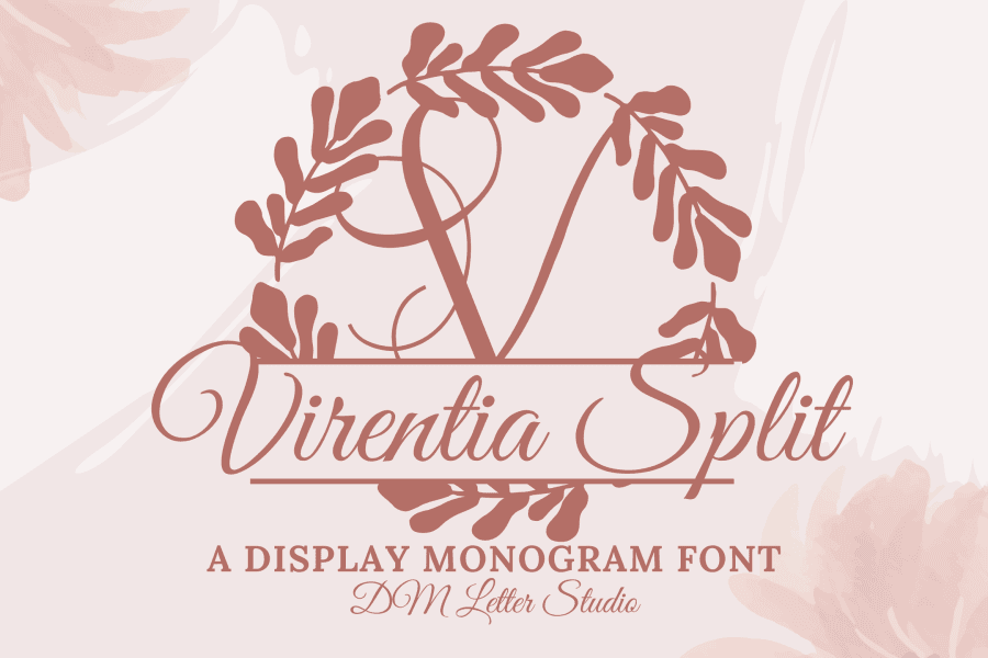 3 Free Boutique, Minimalist Split Monogram Fonts · 1001 Fonts