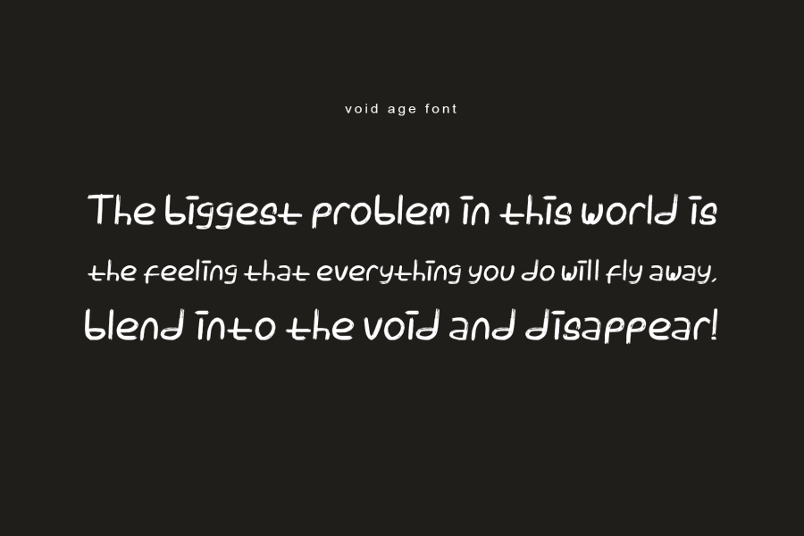 Void Age Demo Font · 1001 Fonts