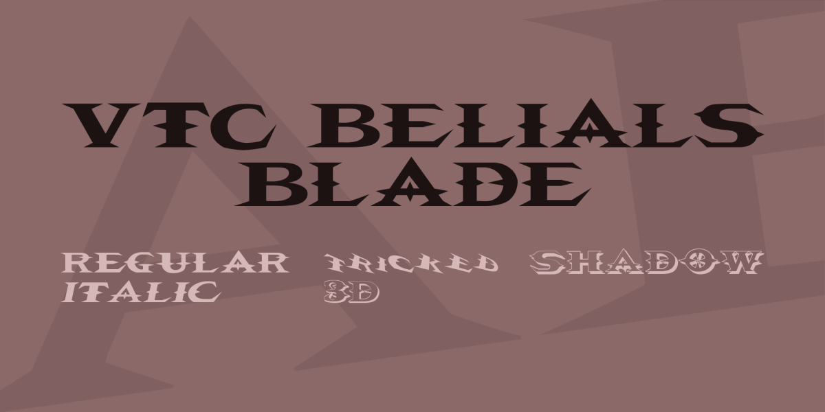 VTC Belials Blade Font Family · 1001 Fonts