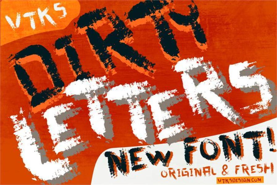 vtks dirty letters Font · 1001 Fonts