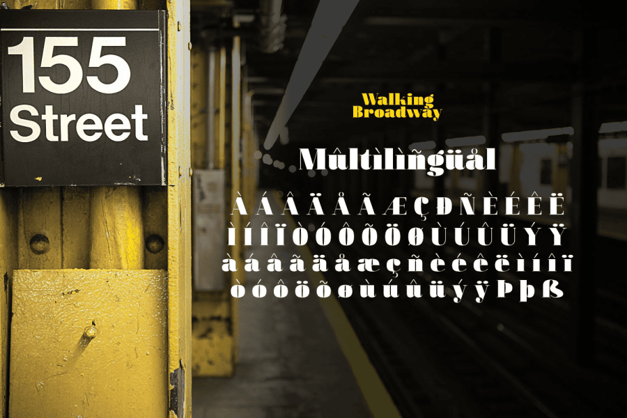 Walking Broadway Font · 1001 Fonts
