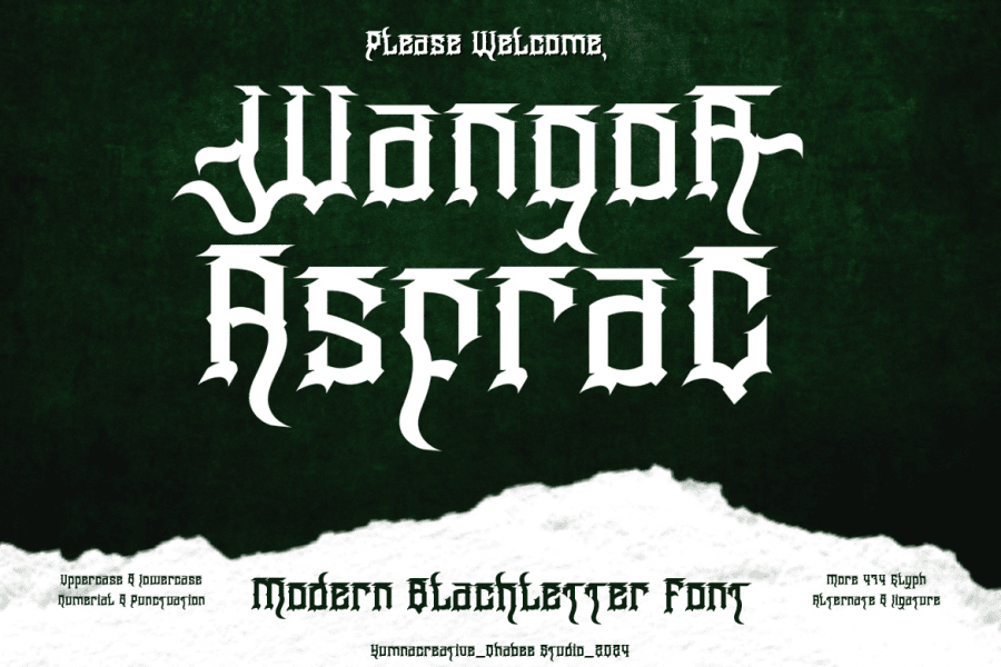 Wangor Asfrac Font · 1001 Fonts