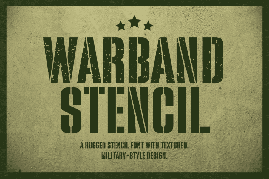 Warband Stencil Font Family · 1001 Fonts