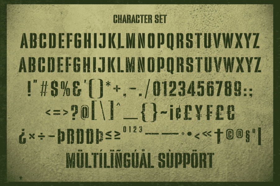Warband Stencil Font Family · 1001 Fonts