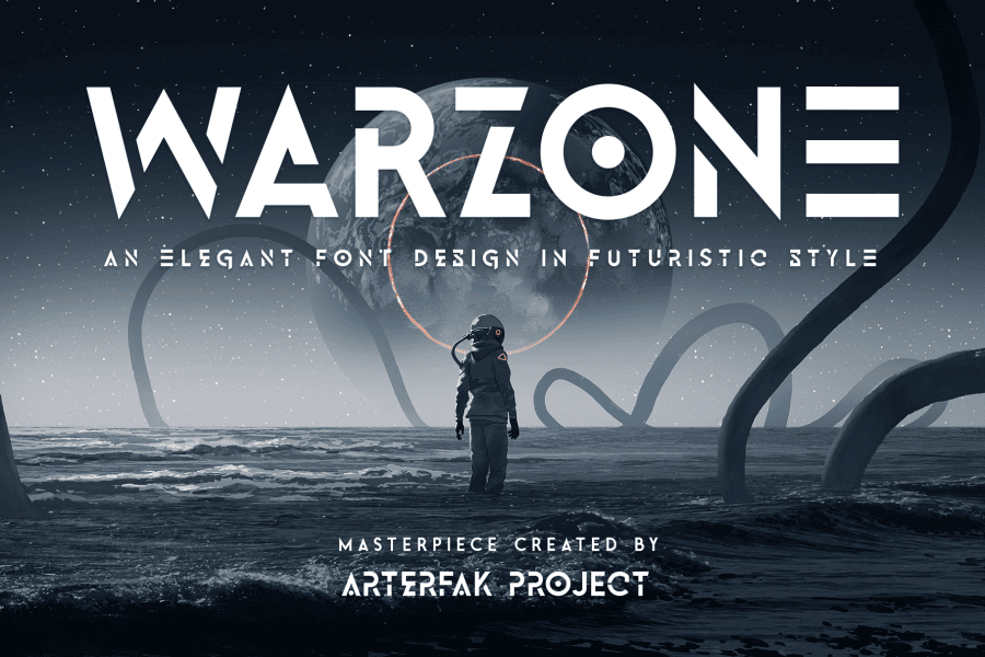 Warzone Font · 1001 Fonts