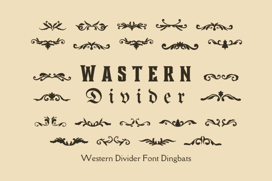 Wastern Divider Font · 1001 Fonts