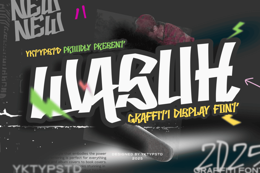 4 Free Caps Only, Graffiti, Raw Fonts · 1001 Fonts