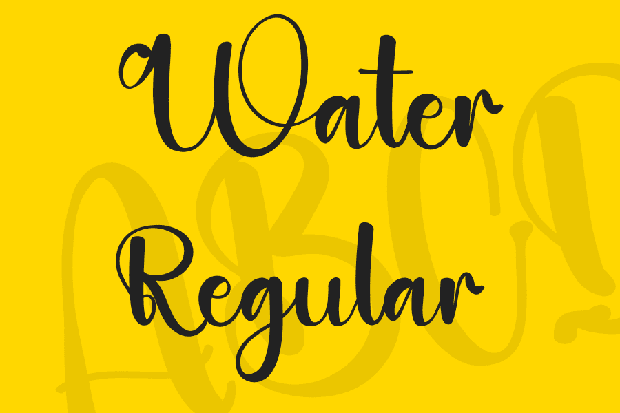 Water Font · 1001 Fonts