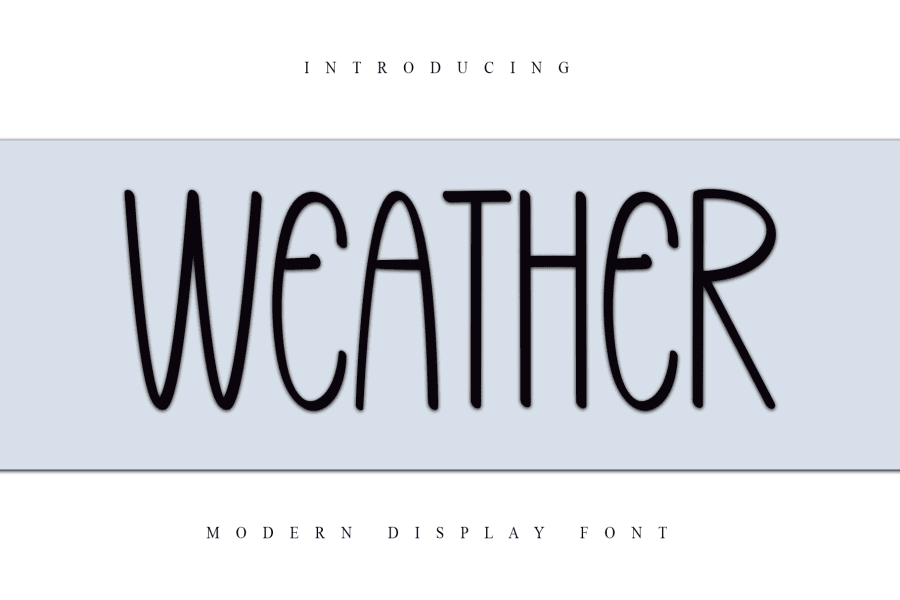 WEATHER Font · 1001 Fonts