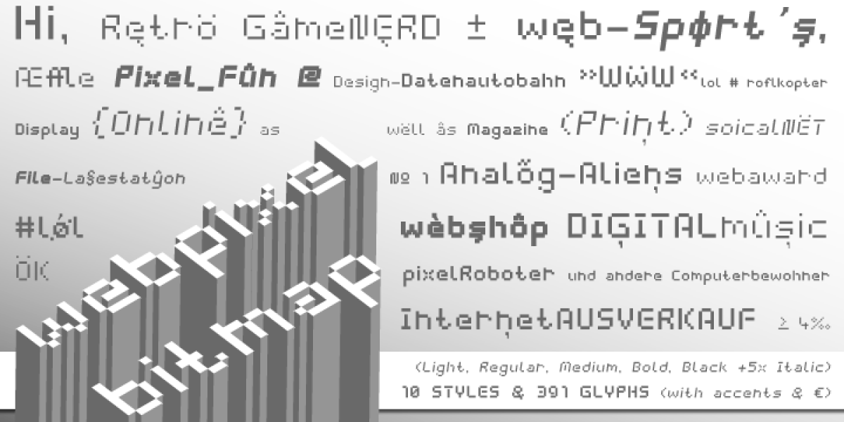 webpixel bitmap Font Family · 1001 Fonts