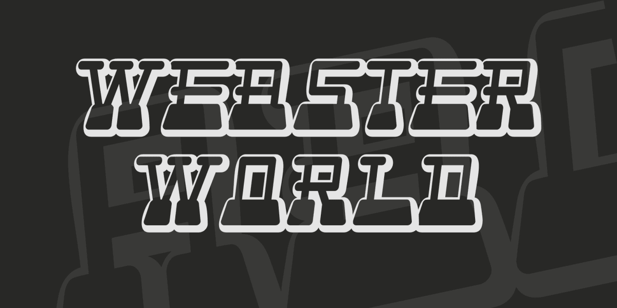 Webster World Font · 1001 Fonts