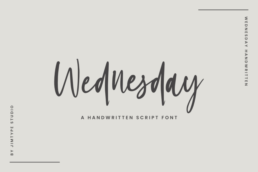 Wednesday Script Font · 1001 Fonts