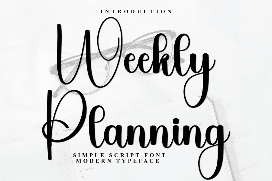 Weekly Planning Font · 1001 Fonts