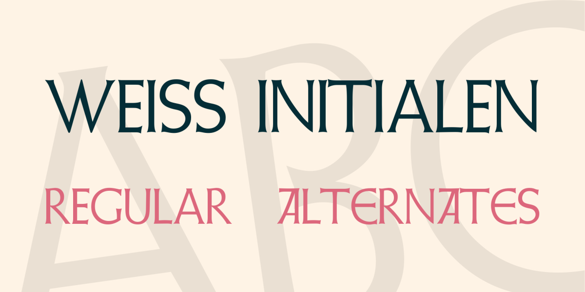 Weiss Initialen Font Family · 1001 Fonts