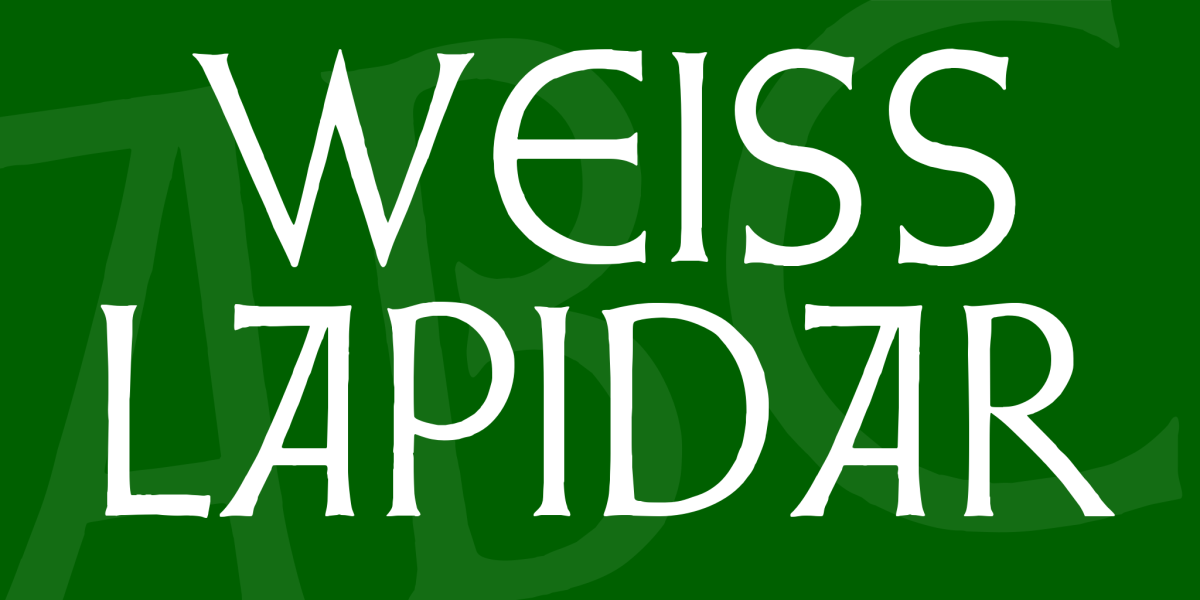 Weiss Lapidar Font · 1001 Fonts