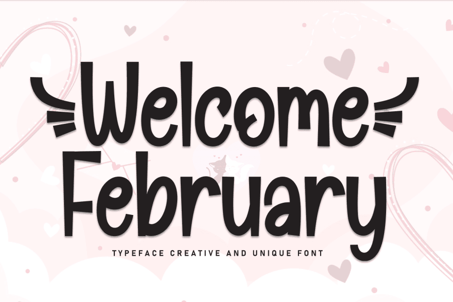 Welcome February Font · 1001 Fonts