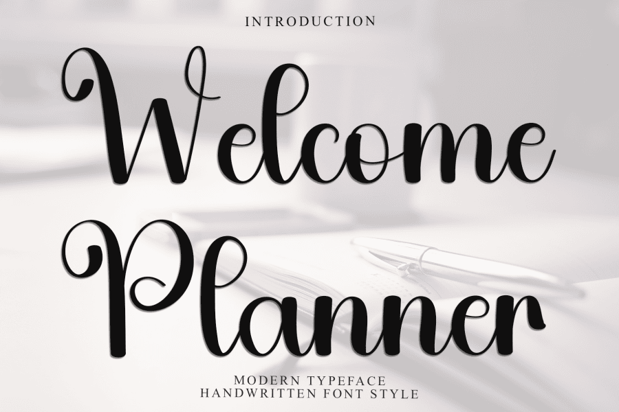 Welcome Planner Font · 1001 Fonts