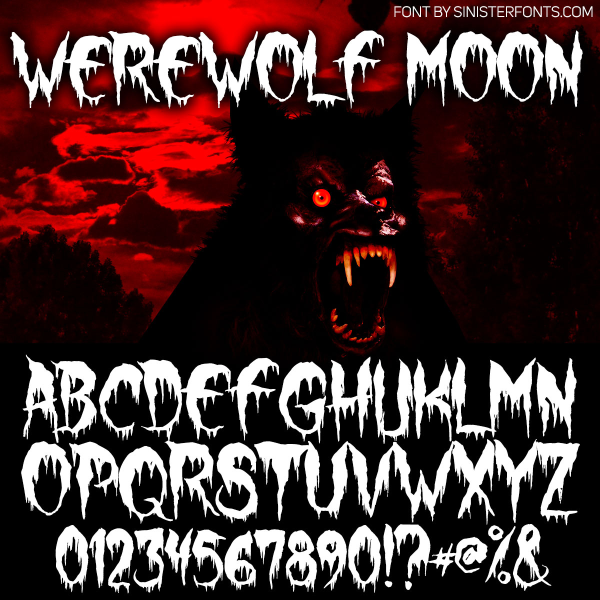 Werewolf Moon Font · 1001 Fonts