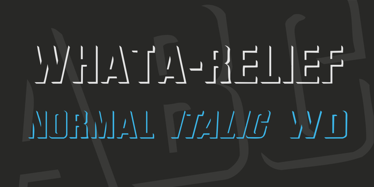 WhatA-Relief Font Family · 1001 Fonts