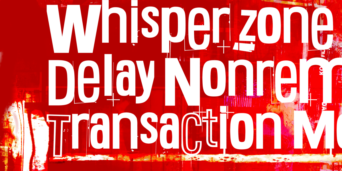 Whisper Zone Crown Delay Nonremittal Transaction Mosquito Font · 1001 Fonts