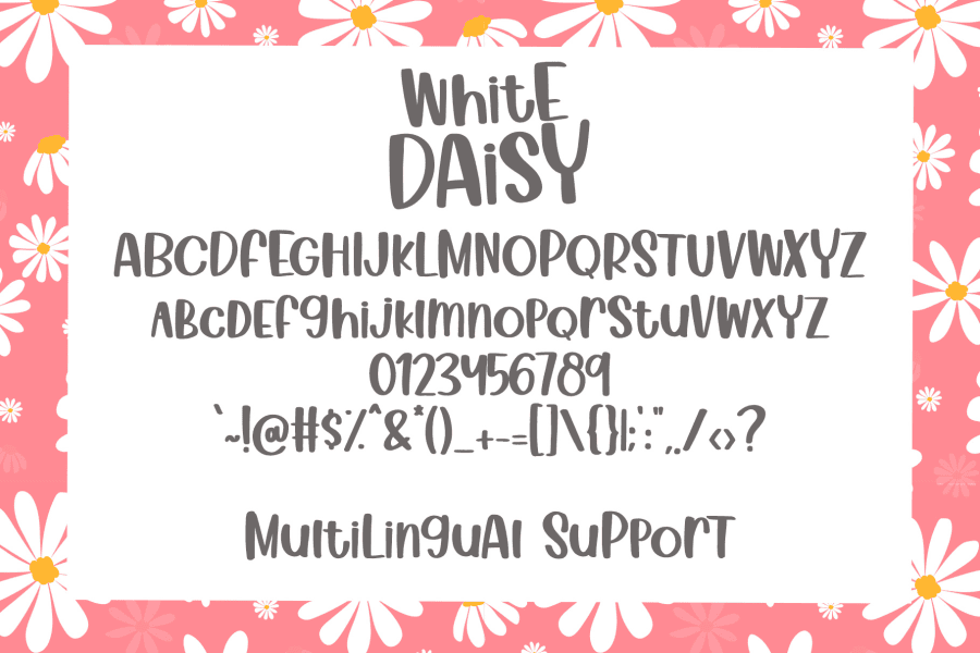White Daisy Font · 1001 Fonts