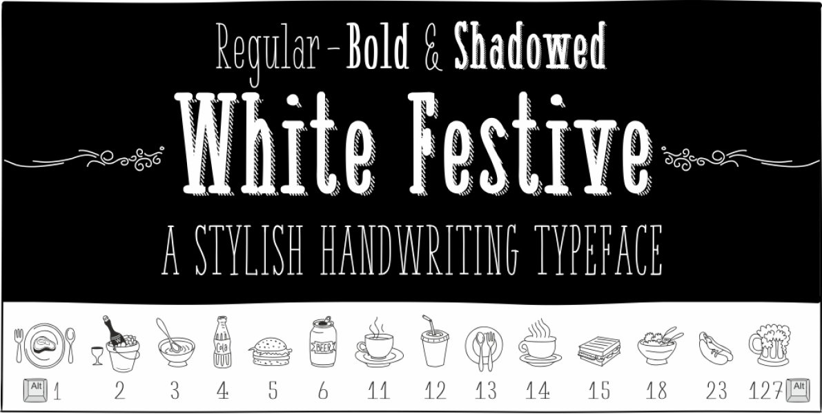 White Festive Font Family · 1001 Fonts