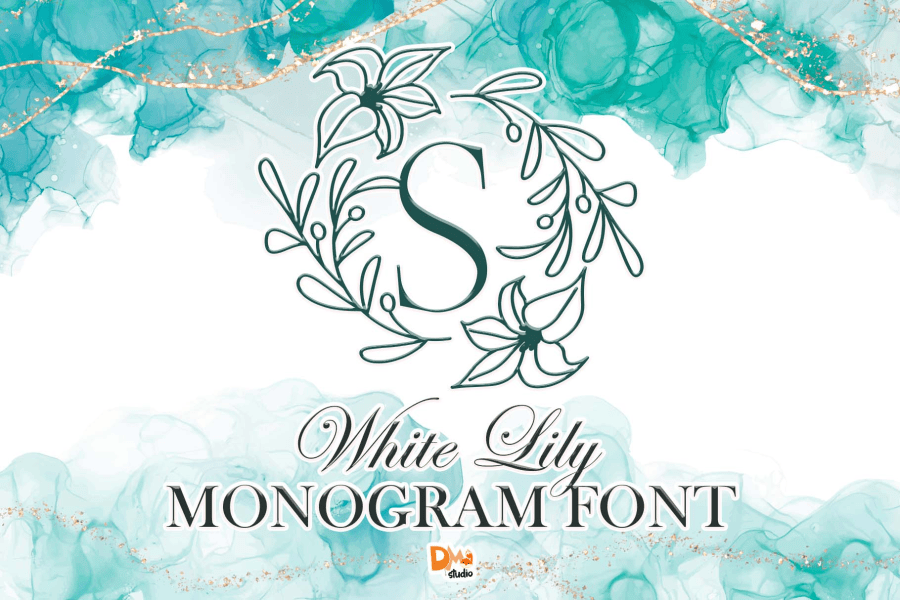 White Lily Monogram Font · 1001 Fonts