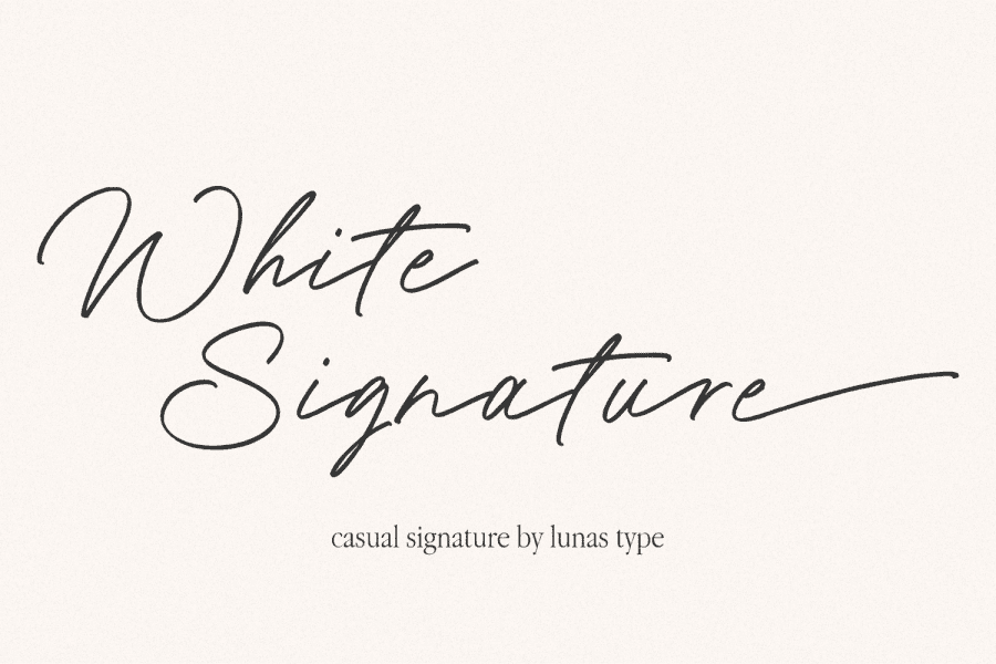 White Signature Font · 1001 Fonts