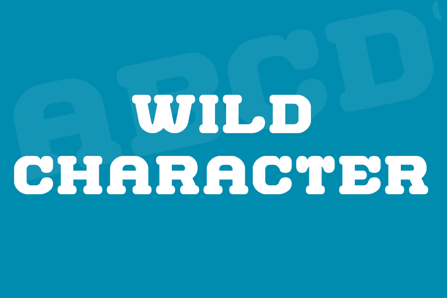 Wild Character Font · 1001 Fonts