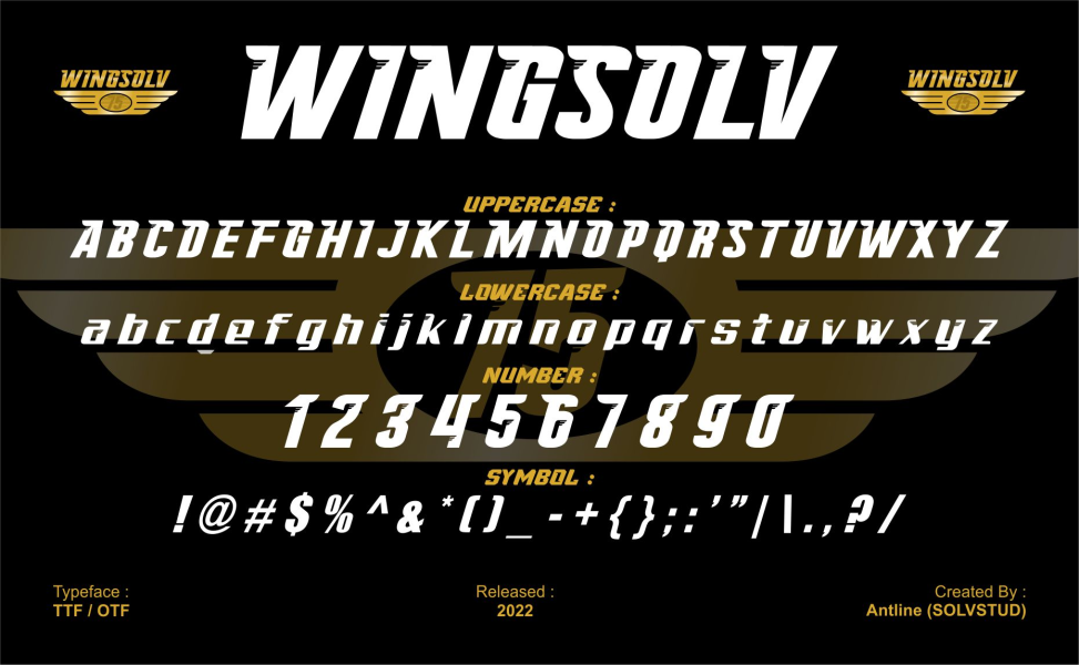 WINGSOLV Font · 1001 Fonts