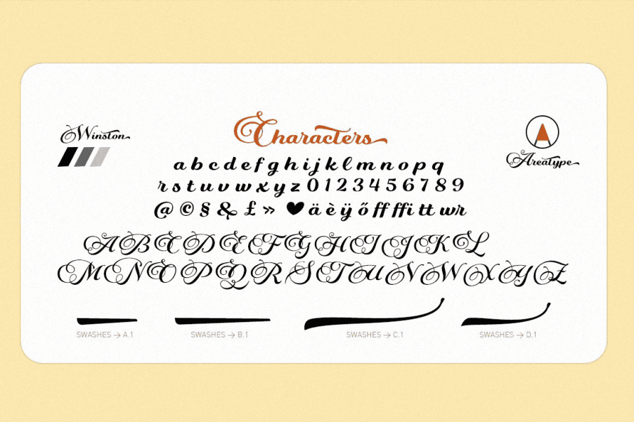 Winston Script Font · 1001 Fonts