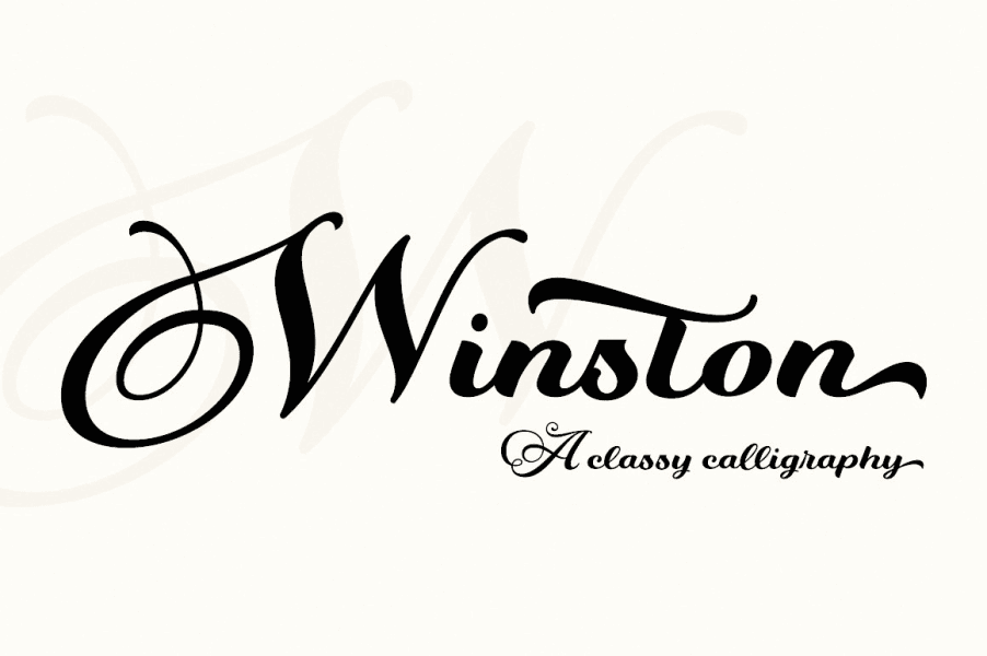 Winston Script Font · 1001 Fonts