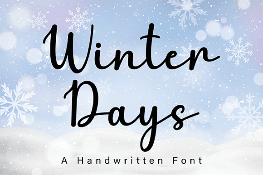 Winter Days Font · 1001 Fonts