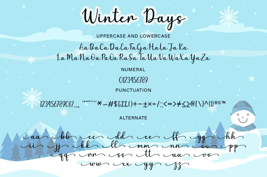 Winter Days Font · 1001 Fonts