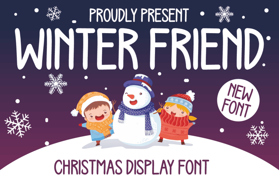 WINTER FRIEND Font · 1001 Fonts