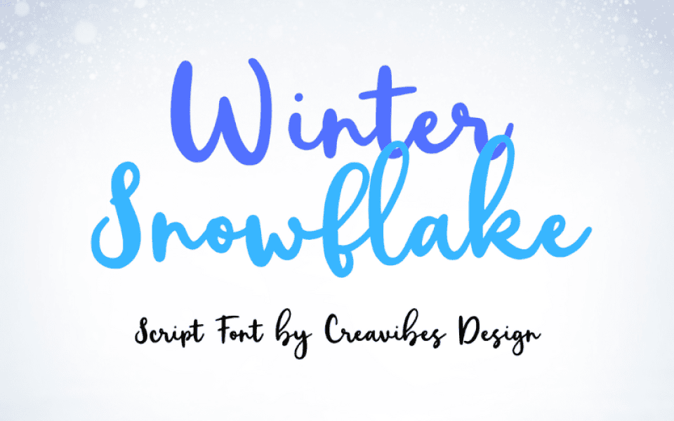 Winter Snowflake Font · 1001 Fonts