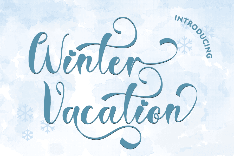 Winter Vacation Font · 1001 Fonts