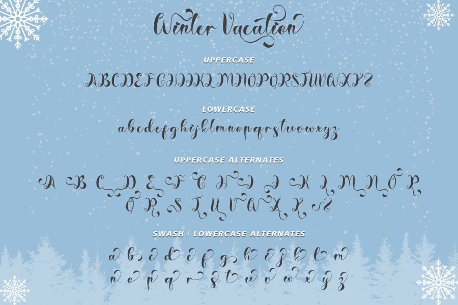 Winter Vacation Font · 1001 Fonts