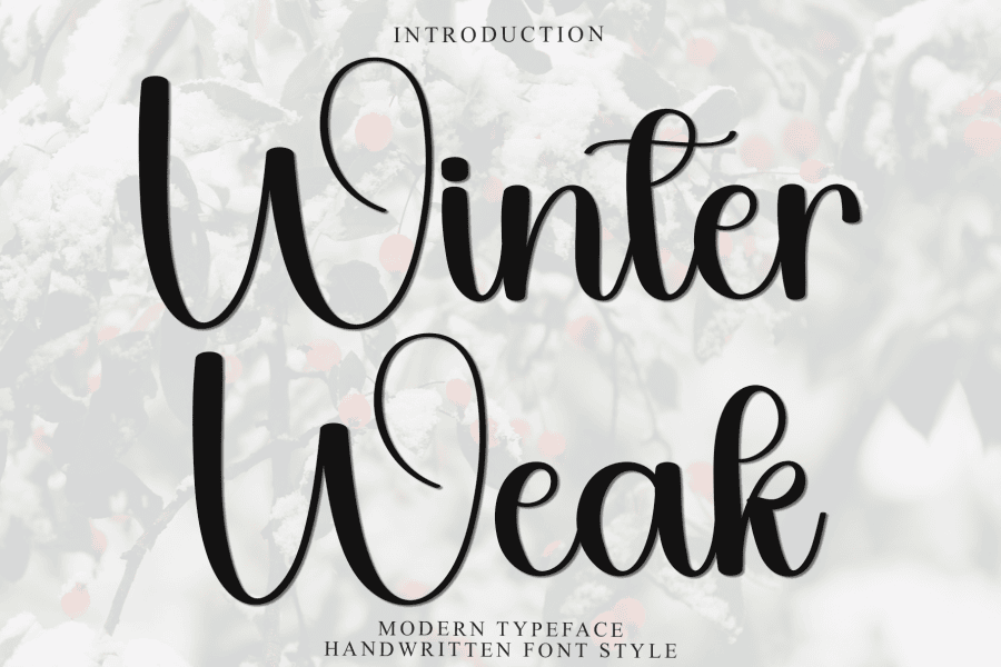 Winter Weak Font · 1001 Fonts