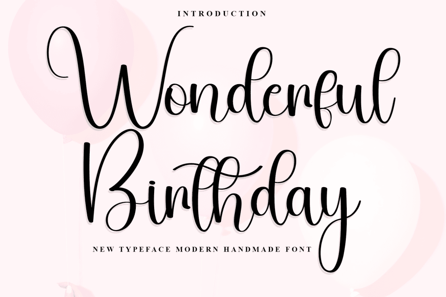 Wonderful Birthday Font · 1001 Fonts