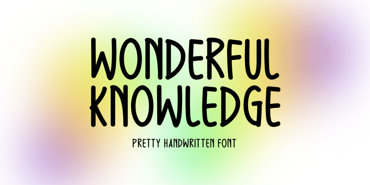 Wonderful Knowledge Font · 1001 Fonts