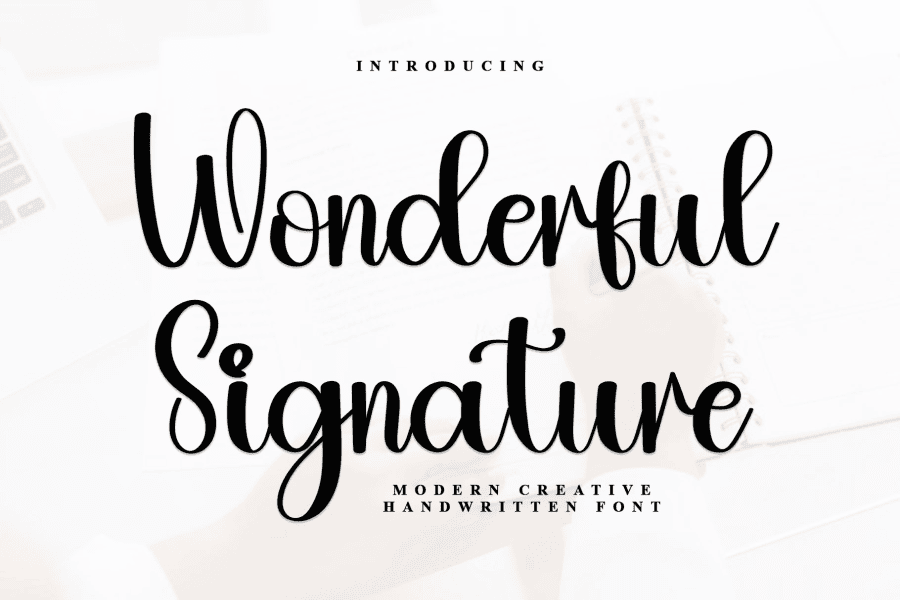 Wonderful Signature Font · 1001 Fonts