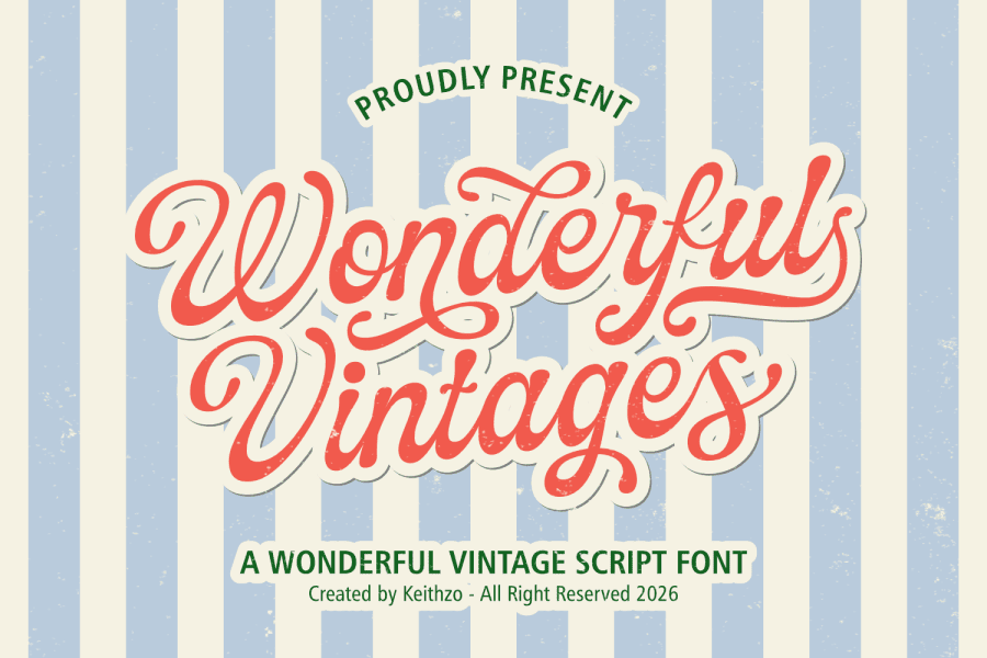 1 Free Mid-century Vintage Font · 1001 Fonts