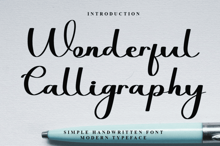 WonderfulCalligraphy Font · 1001 Fonts