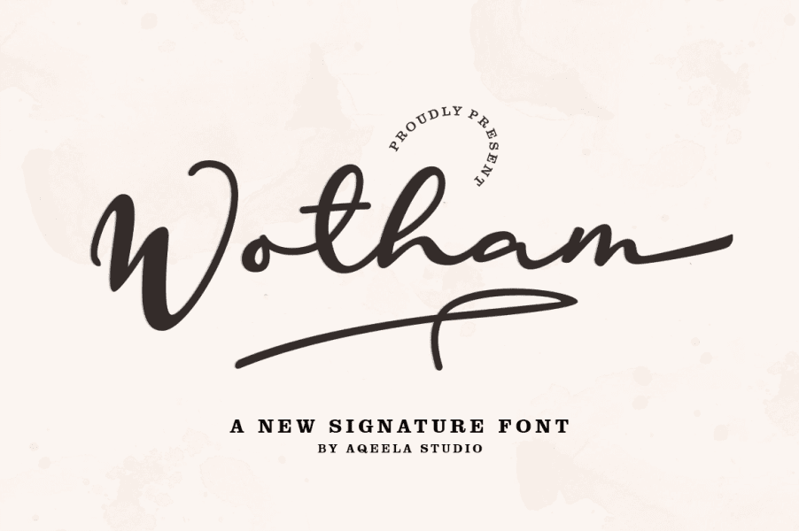 Wotham Font · 1001 Fonts
