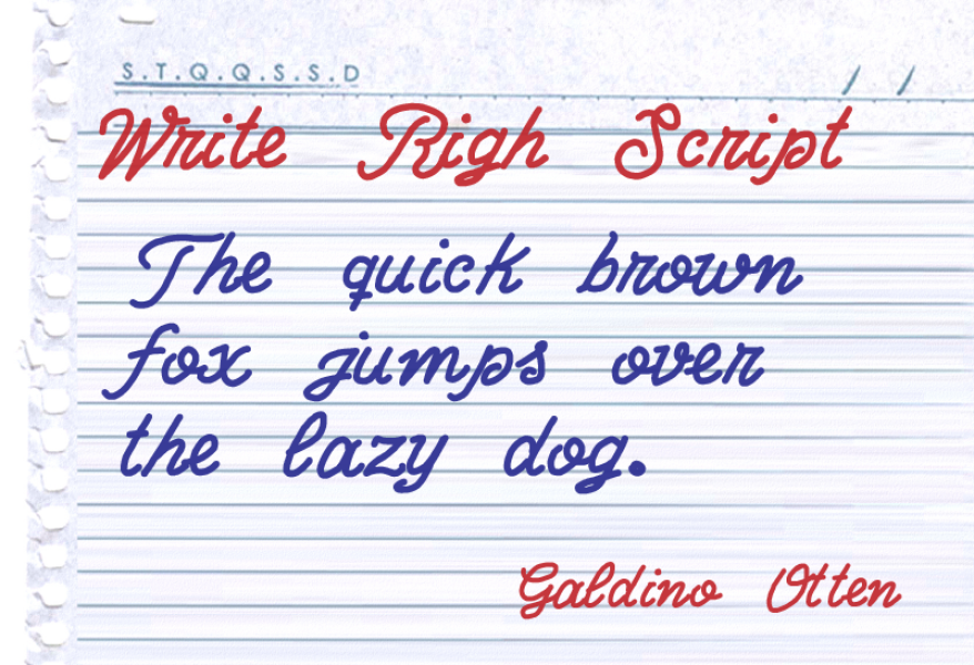 Write Righ Script Font · 1001 Fonts