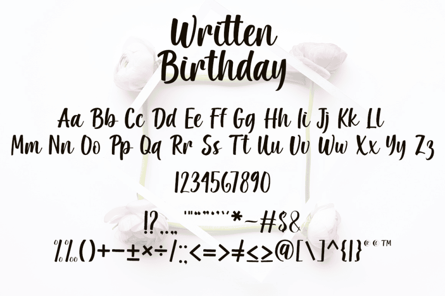 Written Birthday Font · 1001 Fonts