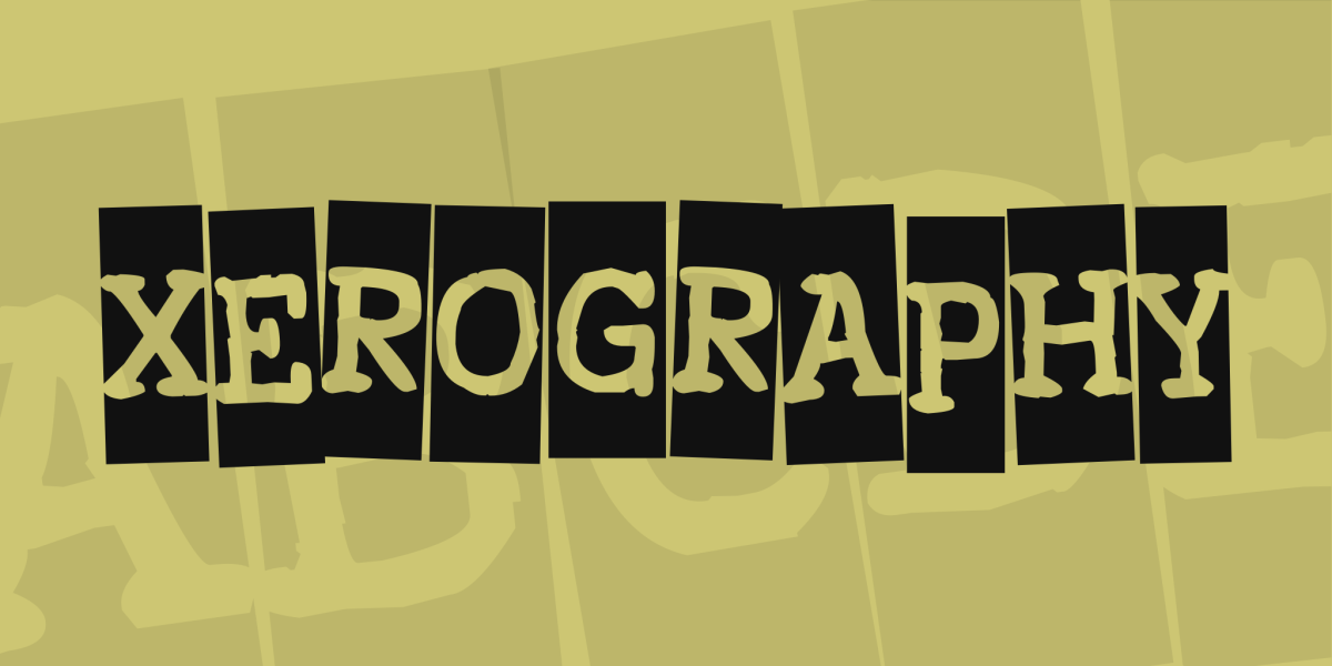 Xerography Font · 1001 Fonts