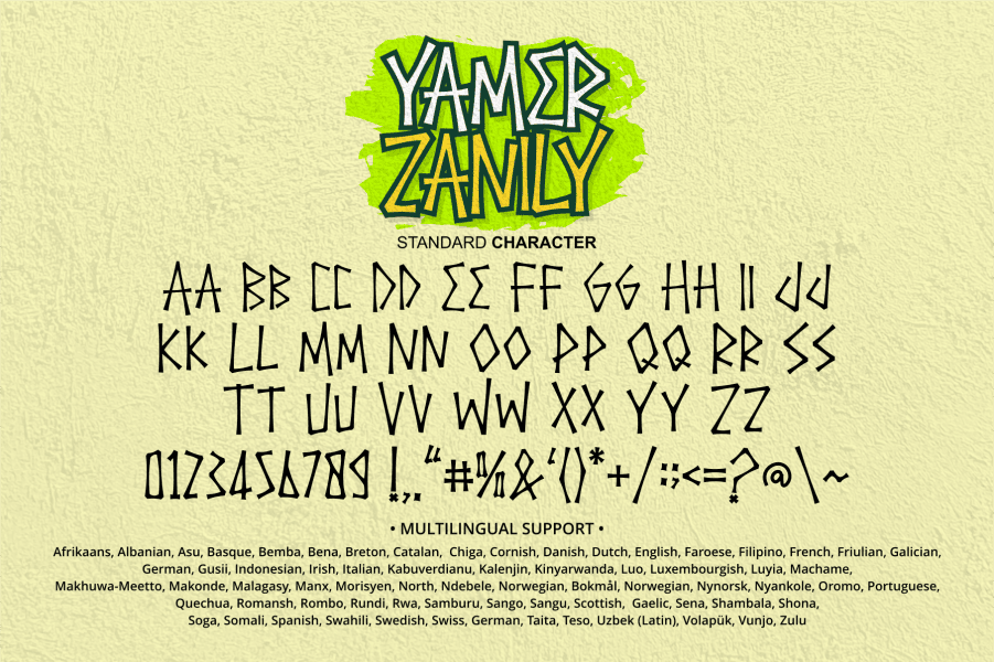 Yamer Zanily Font · 1001 Fonts